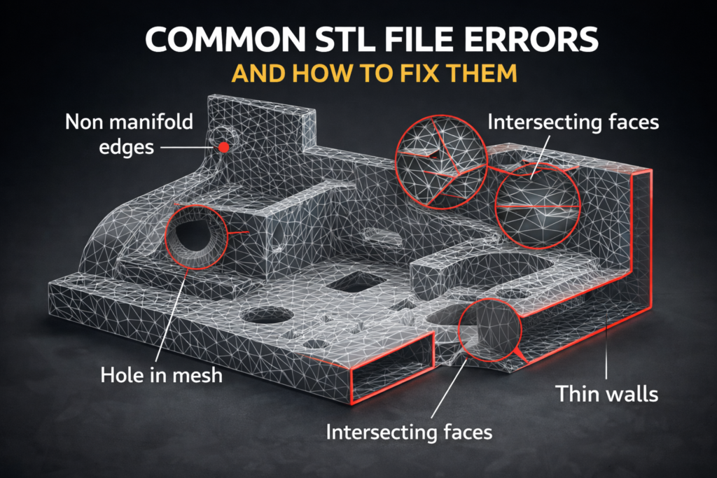 Common STL File Errors and How to Fix Them (3D Printing Guide)